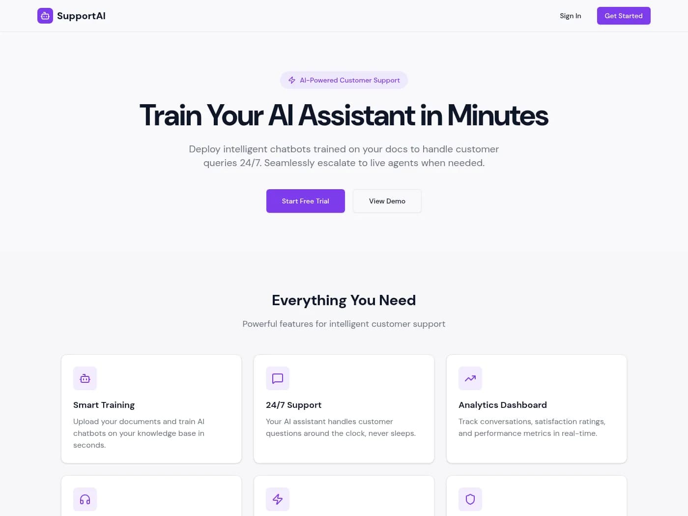 AI Customer Support Chatbot & Call Center Platform