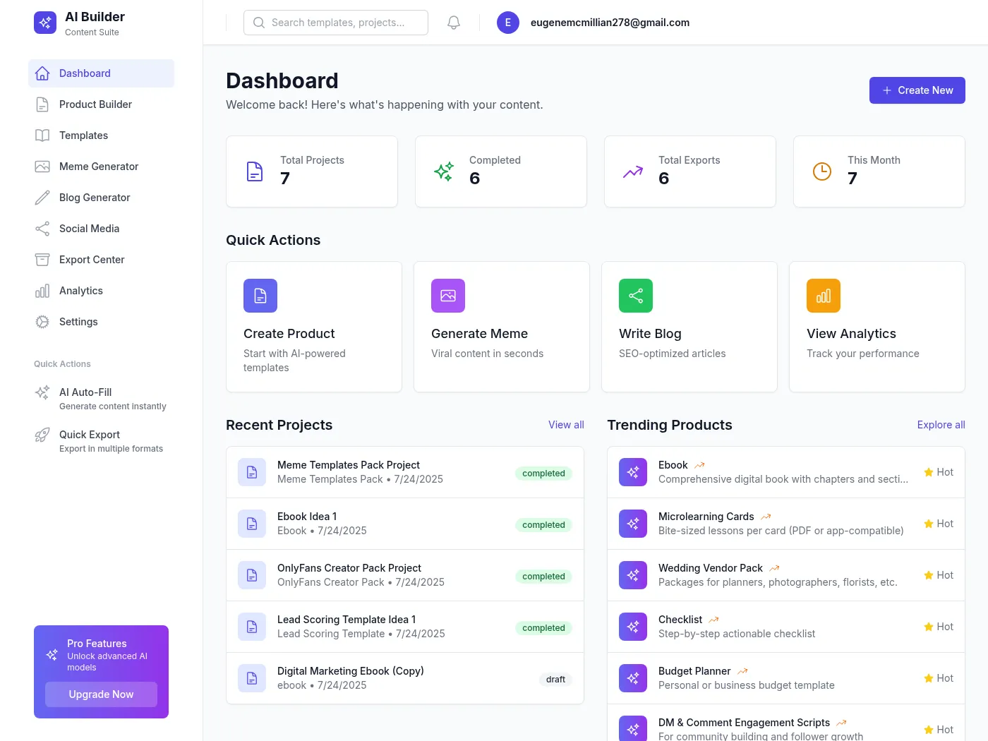 AI Digital Product & Viral Content Builder Suite