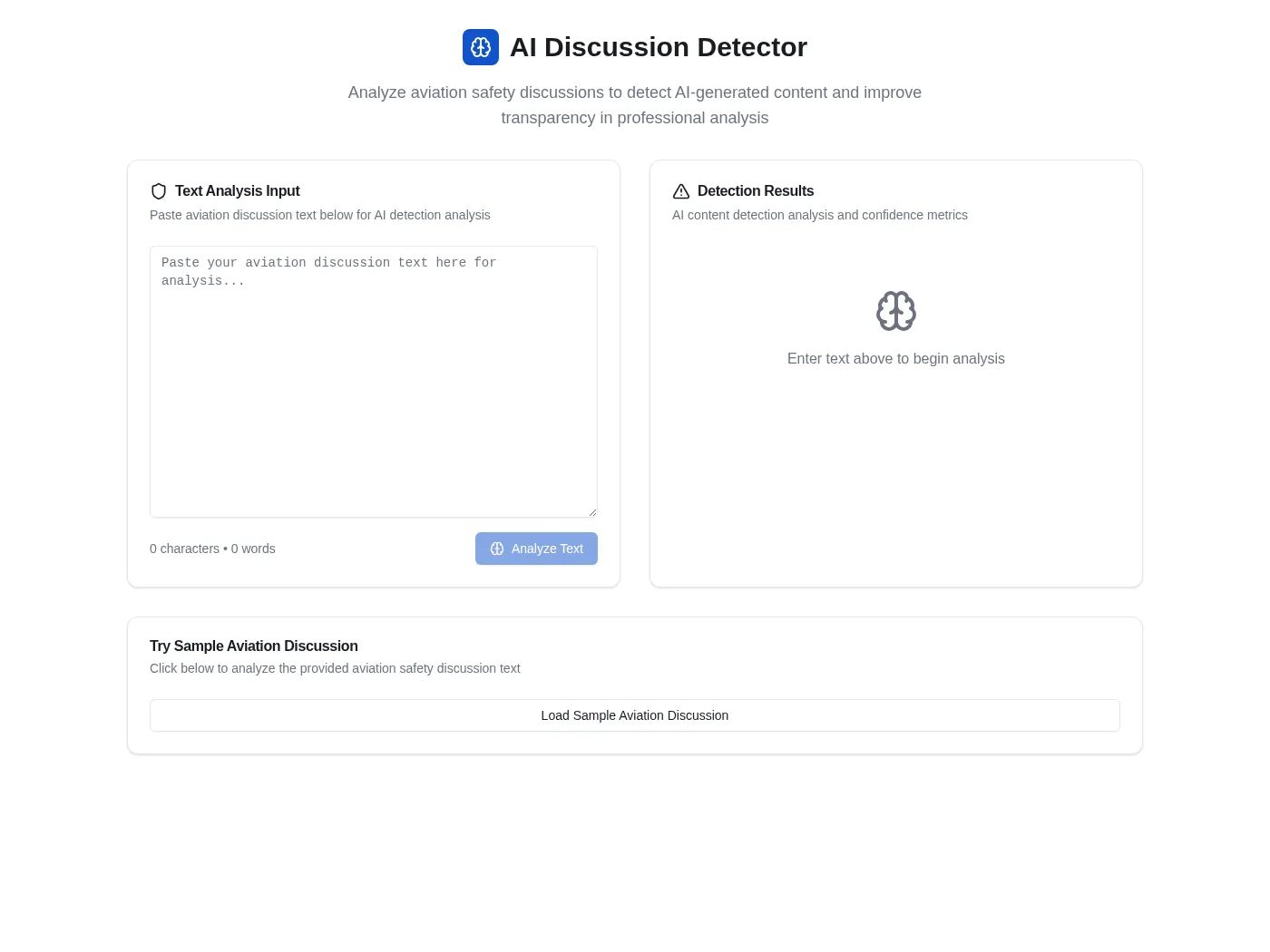 AI Discussion Detector for Aviation Safety Analysis