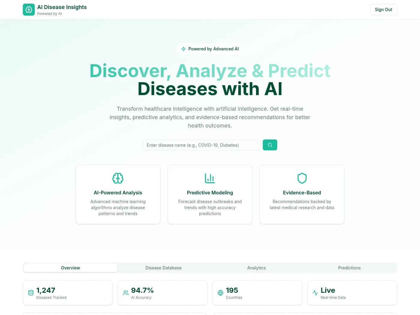 AI Disease Insights Platform