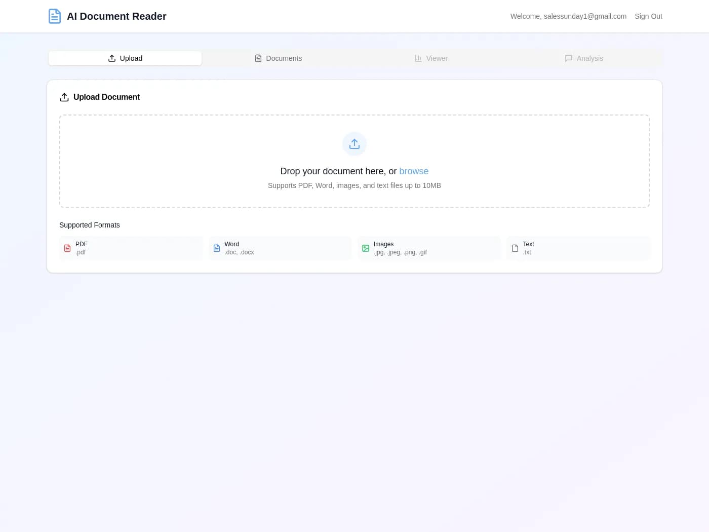 AI Document Reading Platform