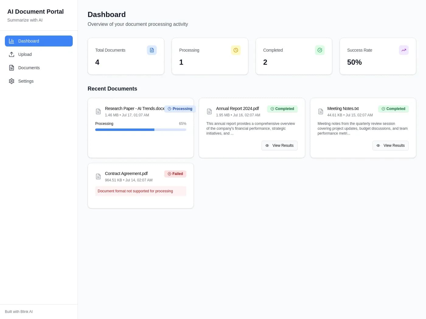 AI Document Summarization Portal