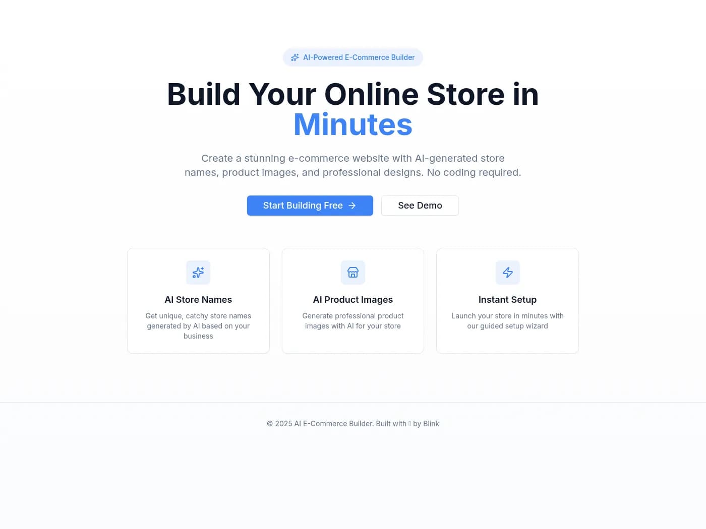 AI-powered E-Commerce Web App Builder