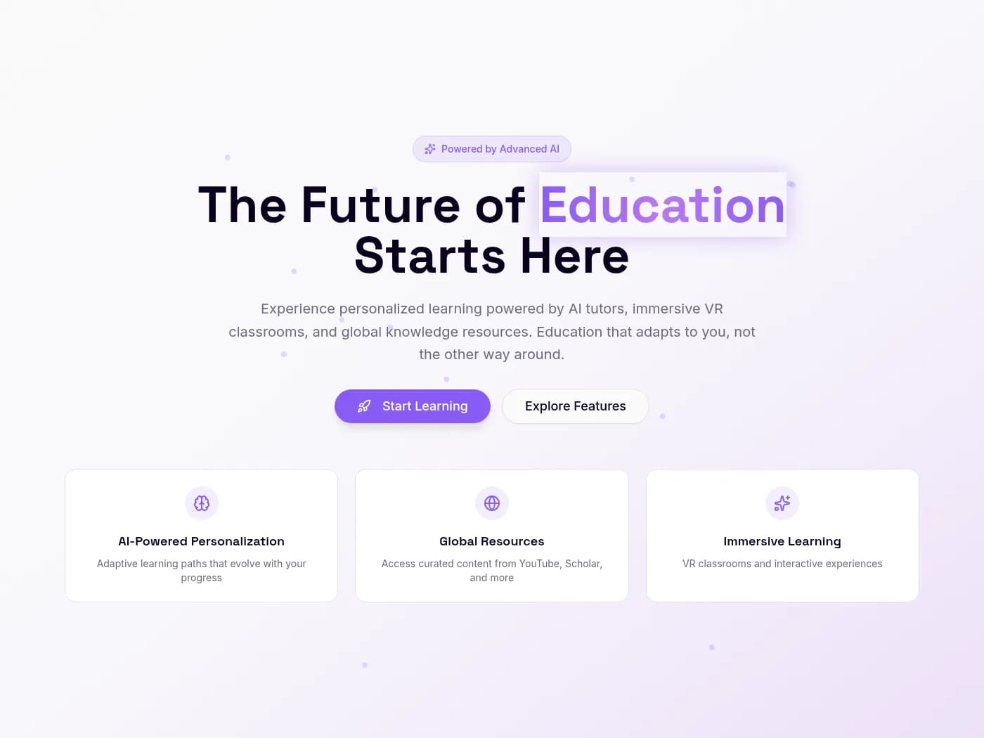 AI-Powered Global Education Platform for Personalized and Immersive Learning