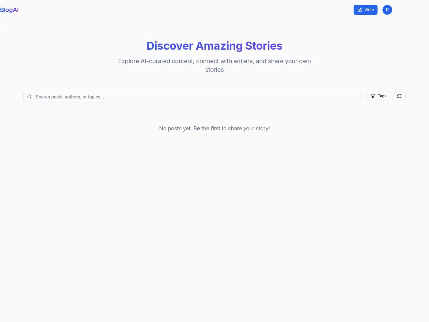 AI-Enhanced Blog Platform