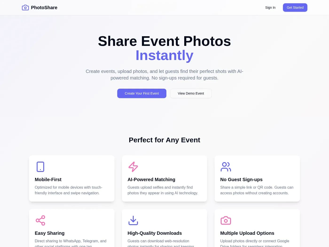 AI Event Photo Platform MVP
