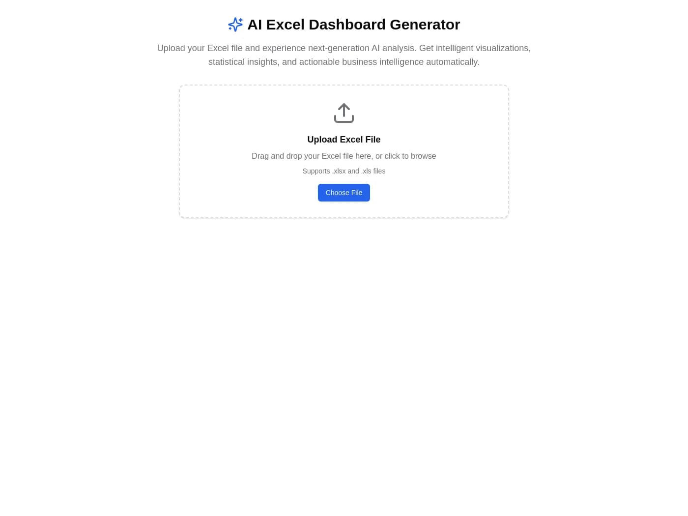 AI Excel Dashboard Generator