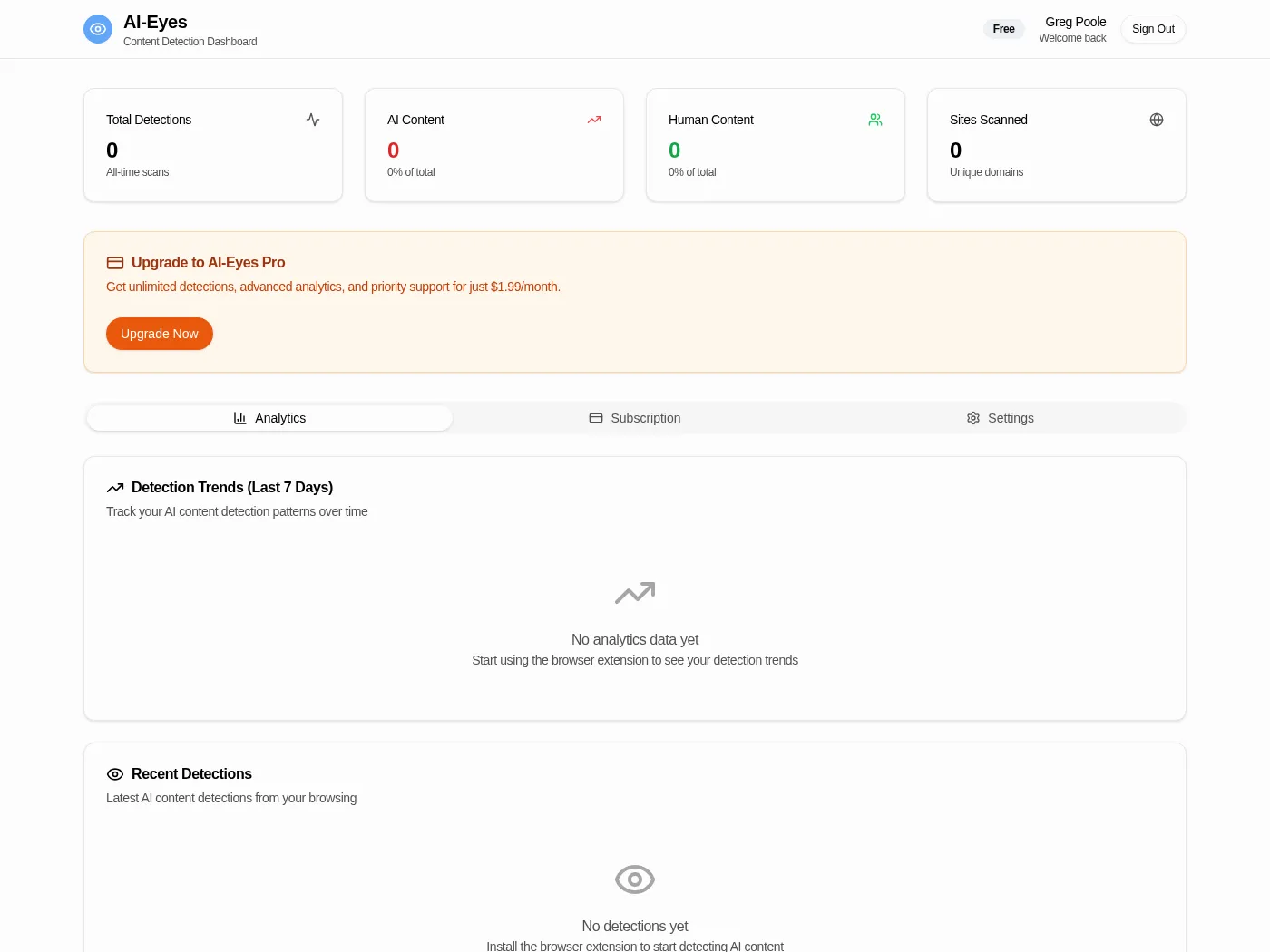 AI-Eyes: Universal AI Content Detection Browser Plugin