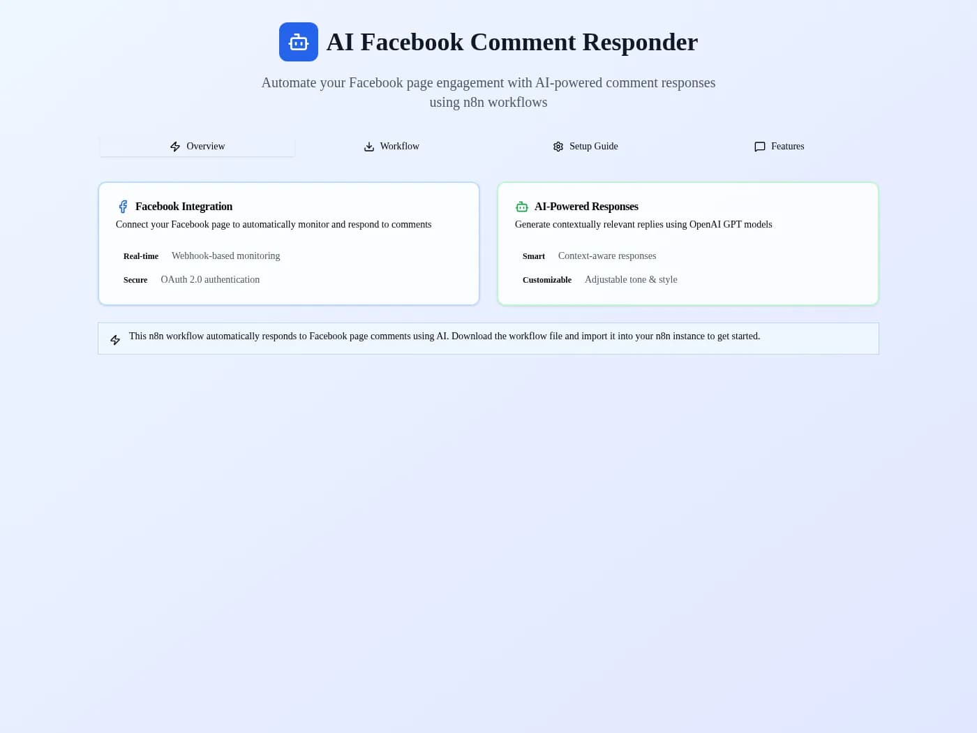 AI Facebook Page Comment Responder