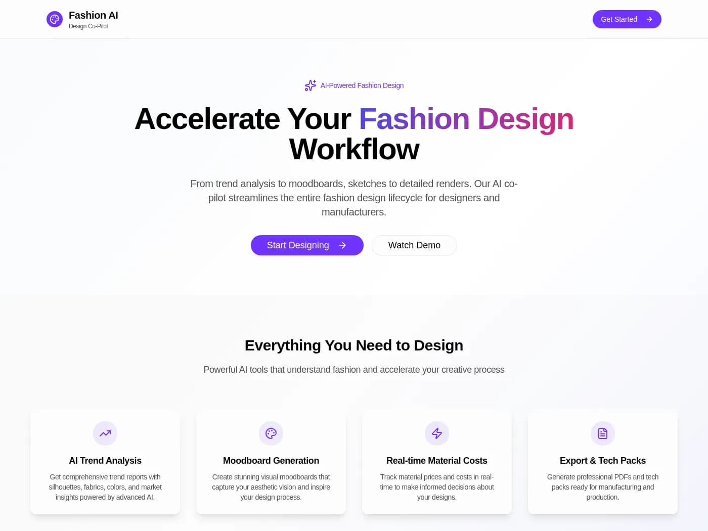 AI Fashion Design Co-Pilot SaaS