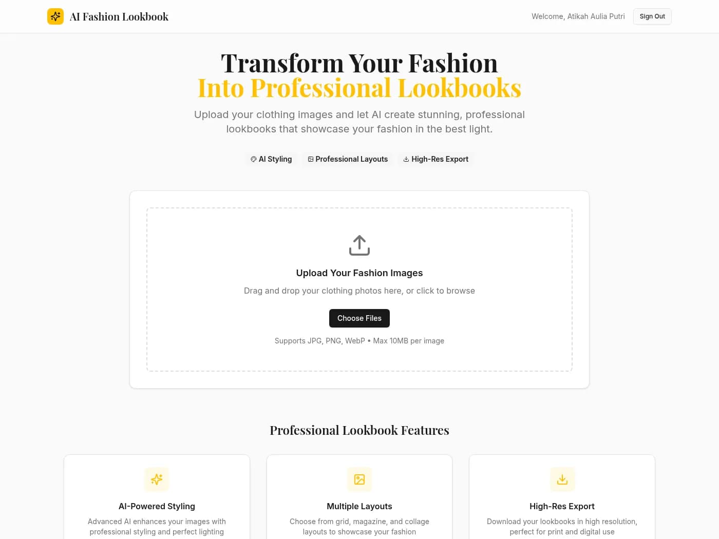 AI Fashion Lookbook Generator