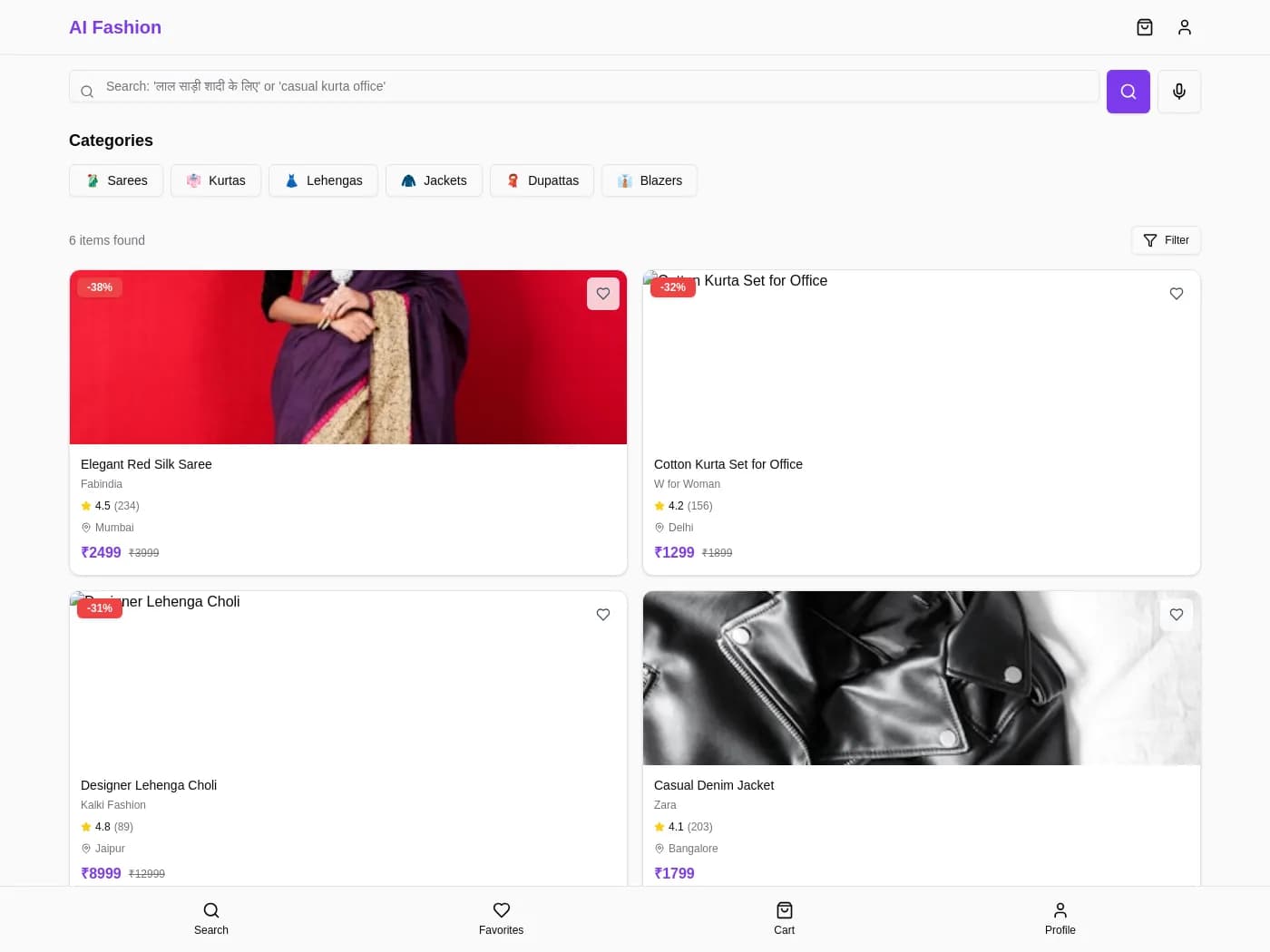 AI Fashion Shopper India