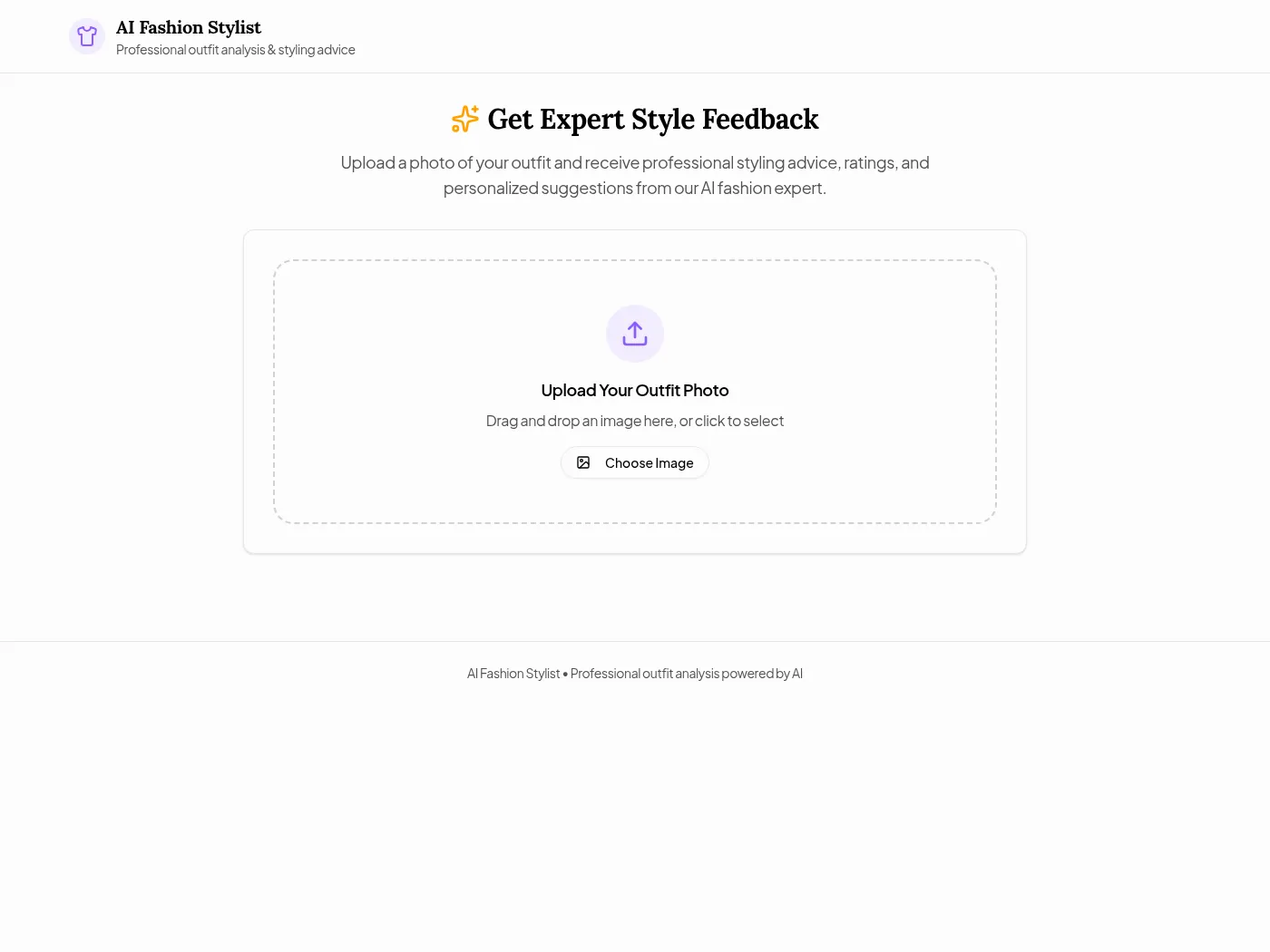 AI Fashion Stylist Image Analyzer