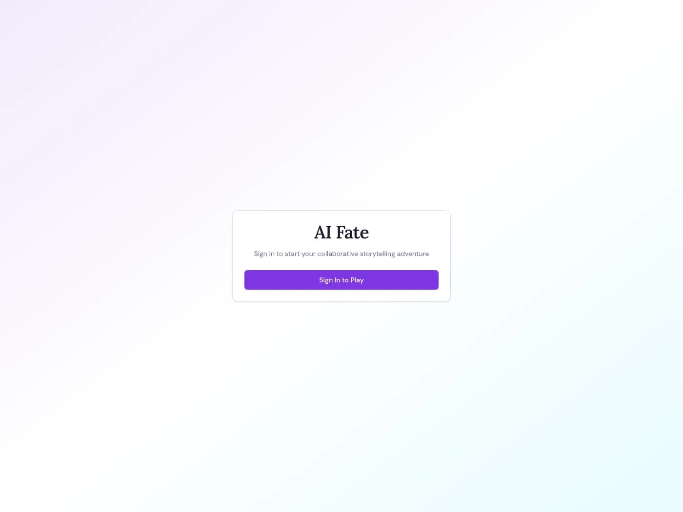 AI Fate Story Game