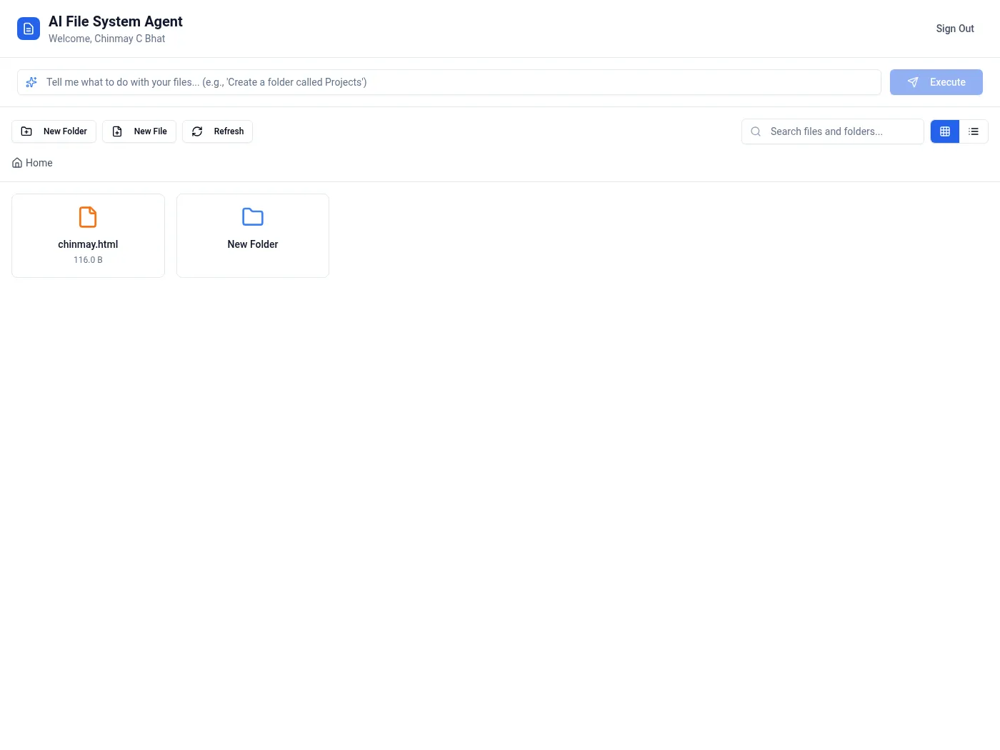 AI File System Agent