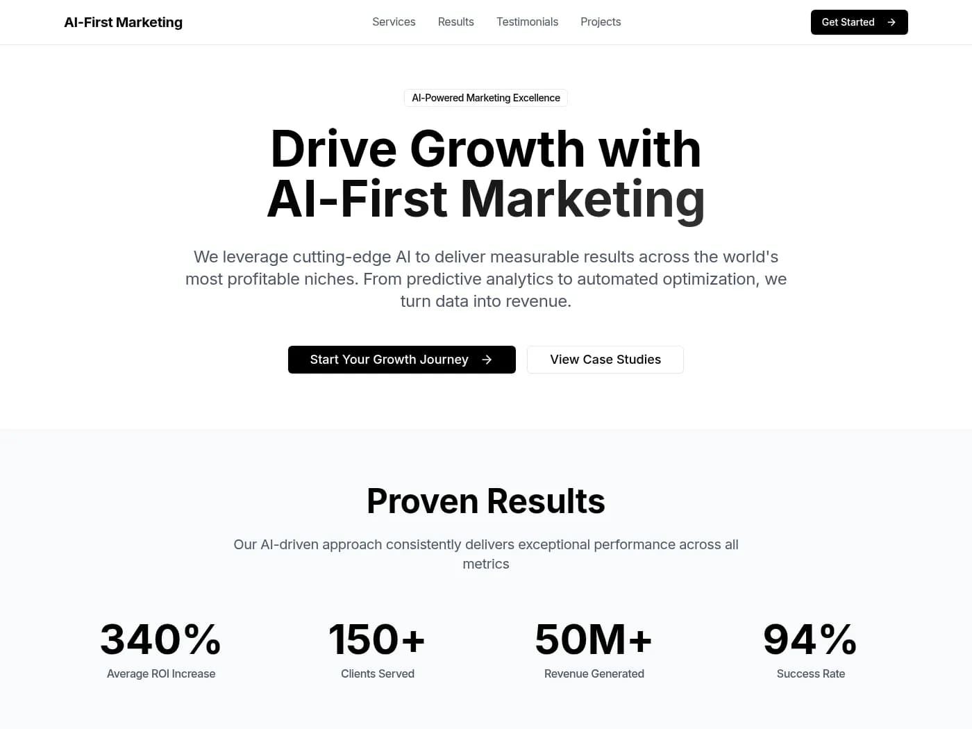 AI-First Marketing Agency Web Platform