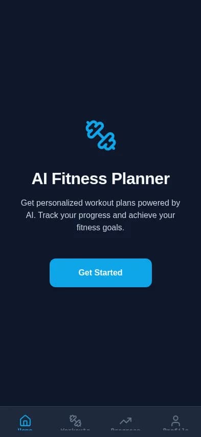 AI Fitness Planner: Personalized Mobile Workout & Progress Tracker