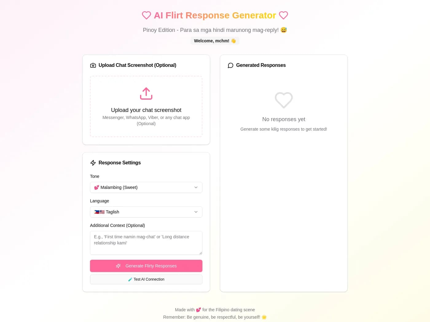 AI Flirt Response Generator