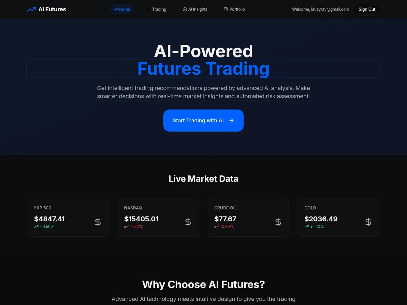 AI-Powered Futures Trading Platform