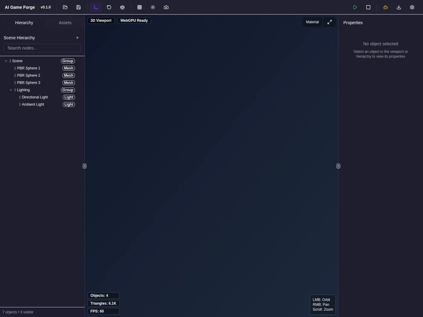 AI Game Forge: Unreal-Style Web Game Creation Suite with AI-Powered Generation & Multi-Platform Export