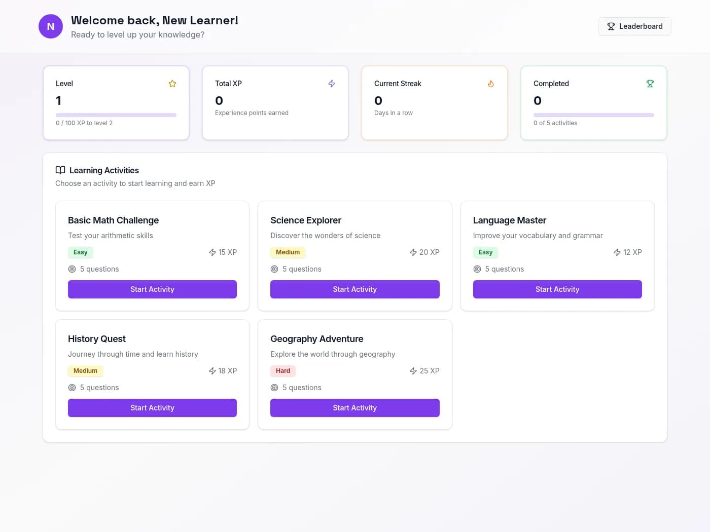 AI-Powered Gamified Learning Platform