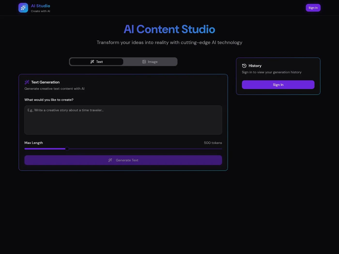 AI Content Generation Suite