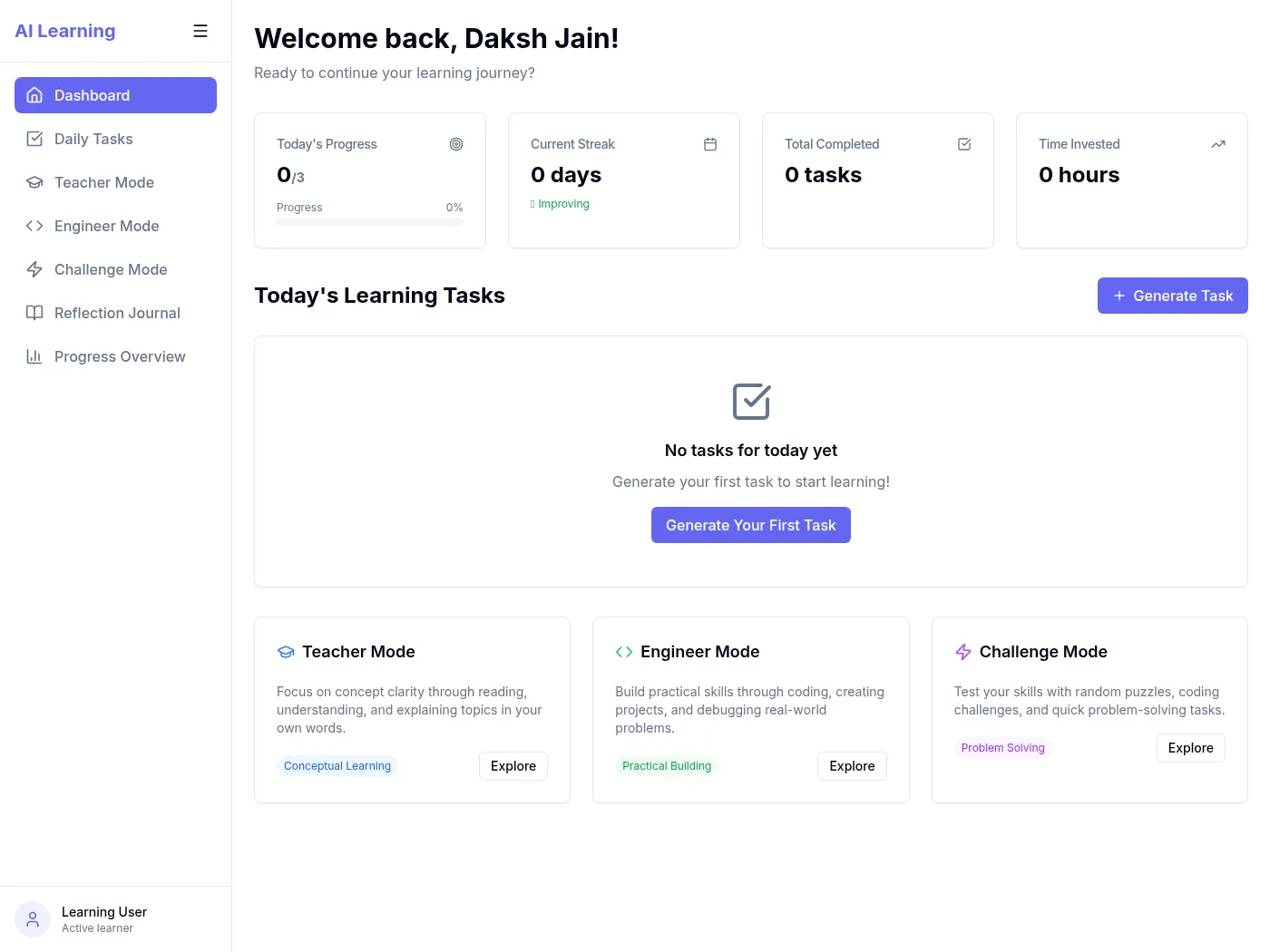 AI-Guided Learning Pathways App