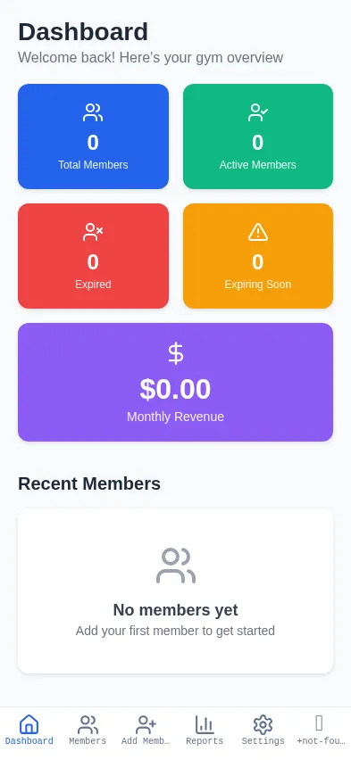 AI-Powered Gym Management Mobile App