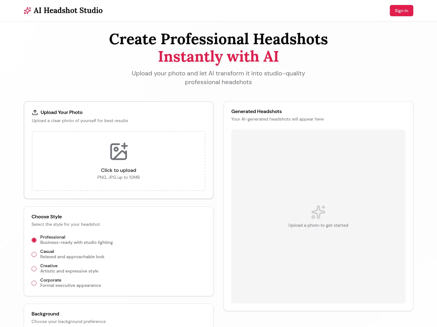 AI Headshot Studio