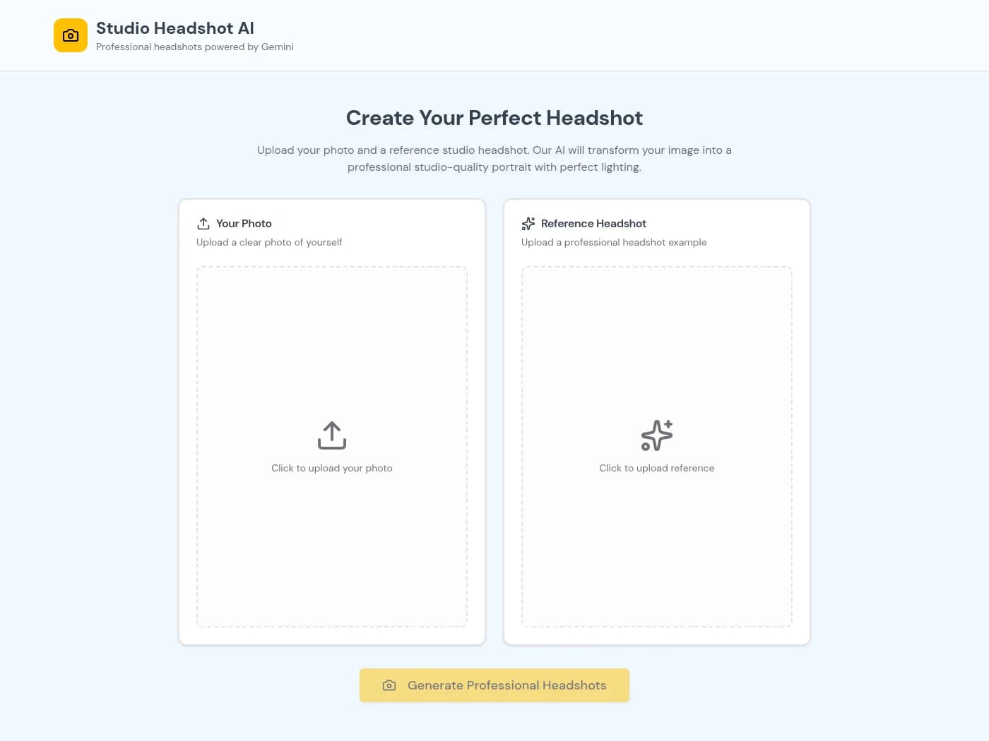 Studio-Quality AI Headshot Generator