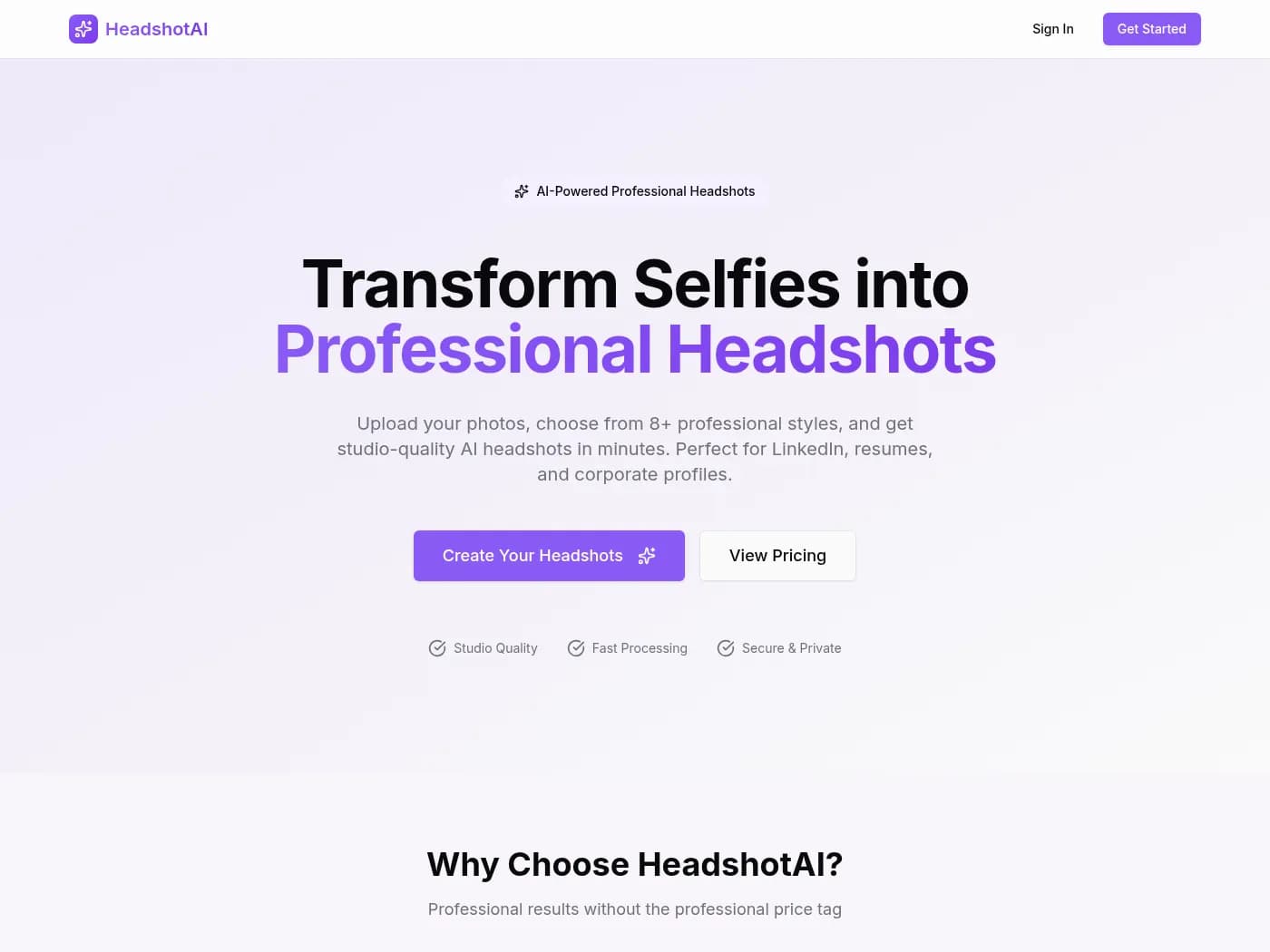 AI Headshot Generator Platform