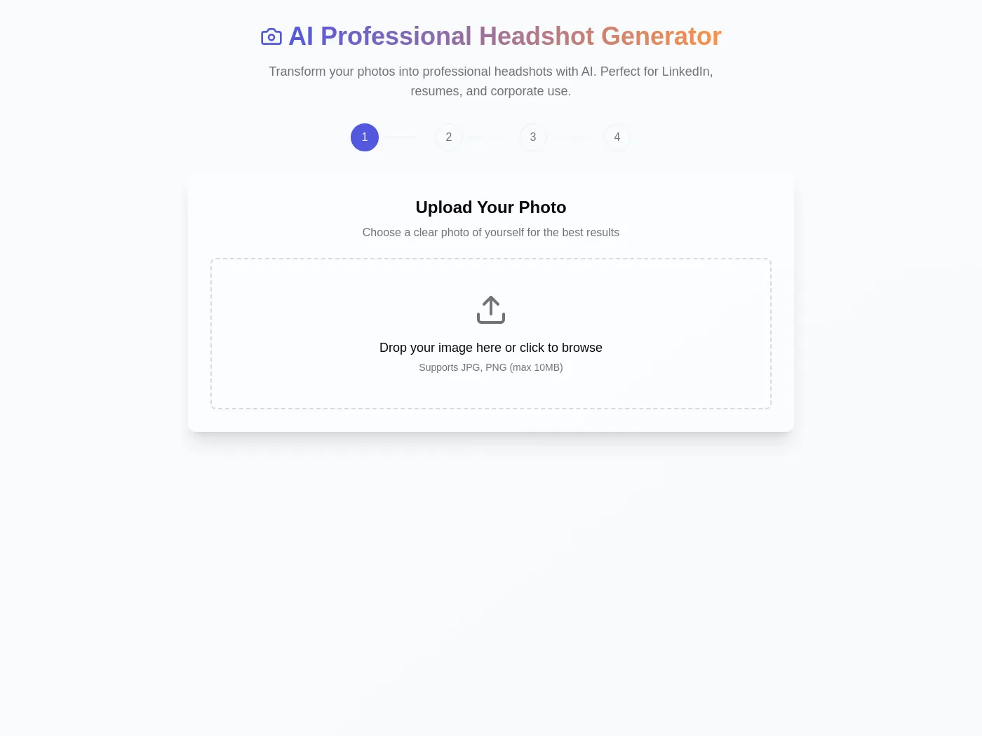 AI Professional Headshot Generator