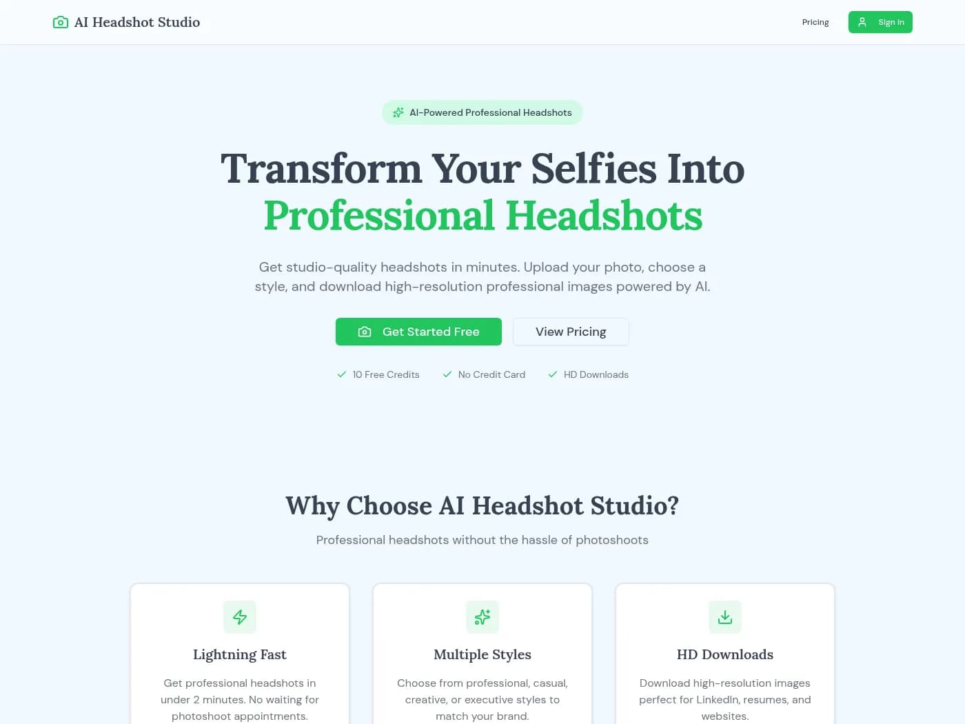 AI Headshot Studio