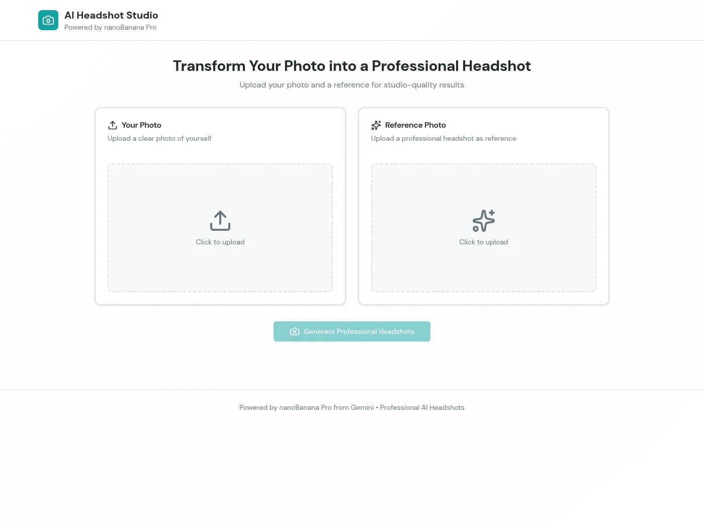 AI Headshot Studio by nanoBanana Pro