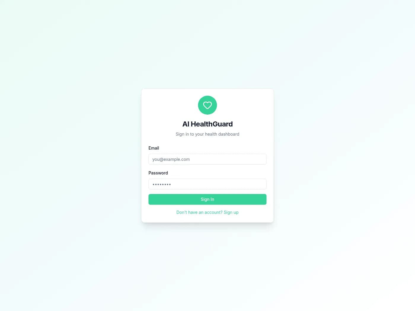 AI HealthGuard – Intelligent Health Monitoring App