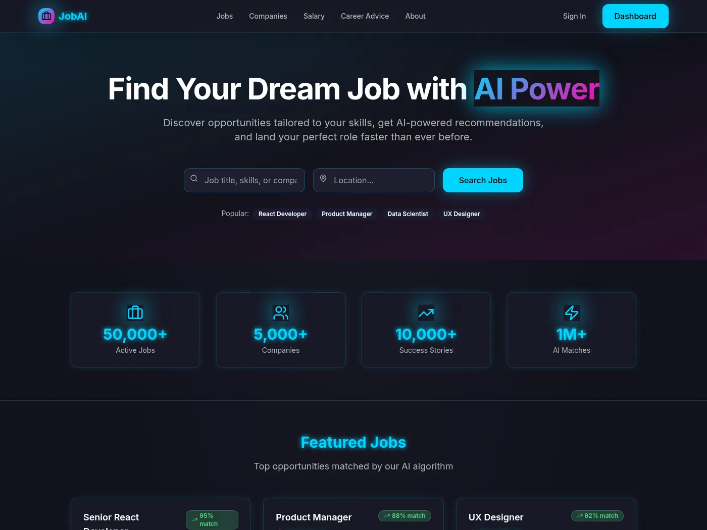 AI-Enhanced Job Search Platform