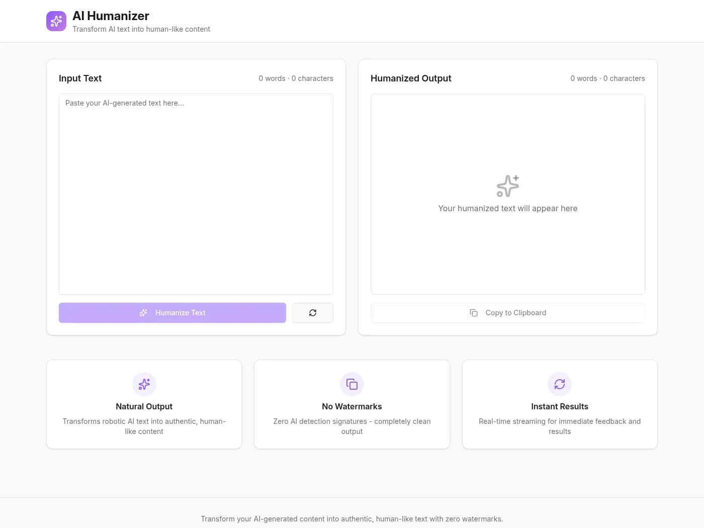 AI Humanizer Without Watermarks