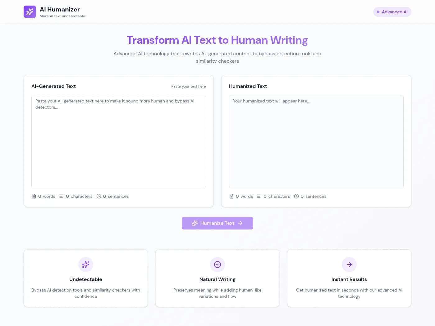 AI Humanizer: Make AI-Generated Content Undetectable
