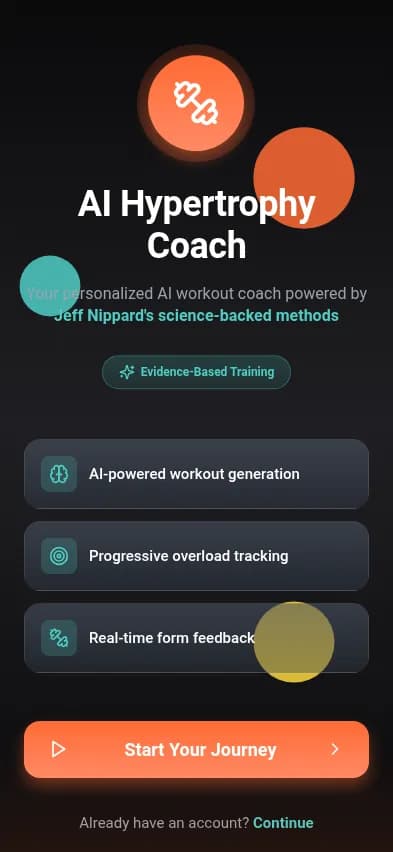 AI Hypertrophy Coach: Personalized Science-Backed Workout App