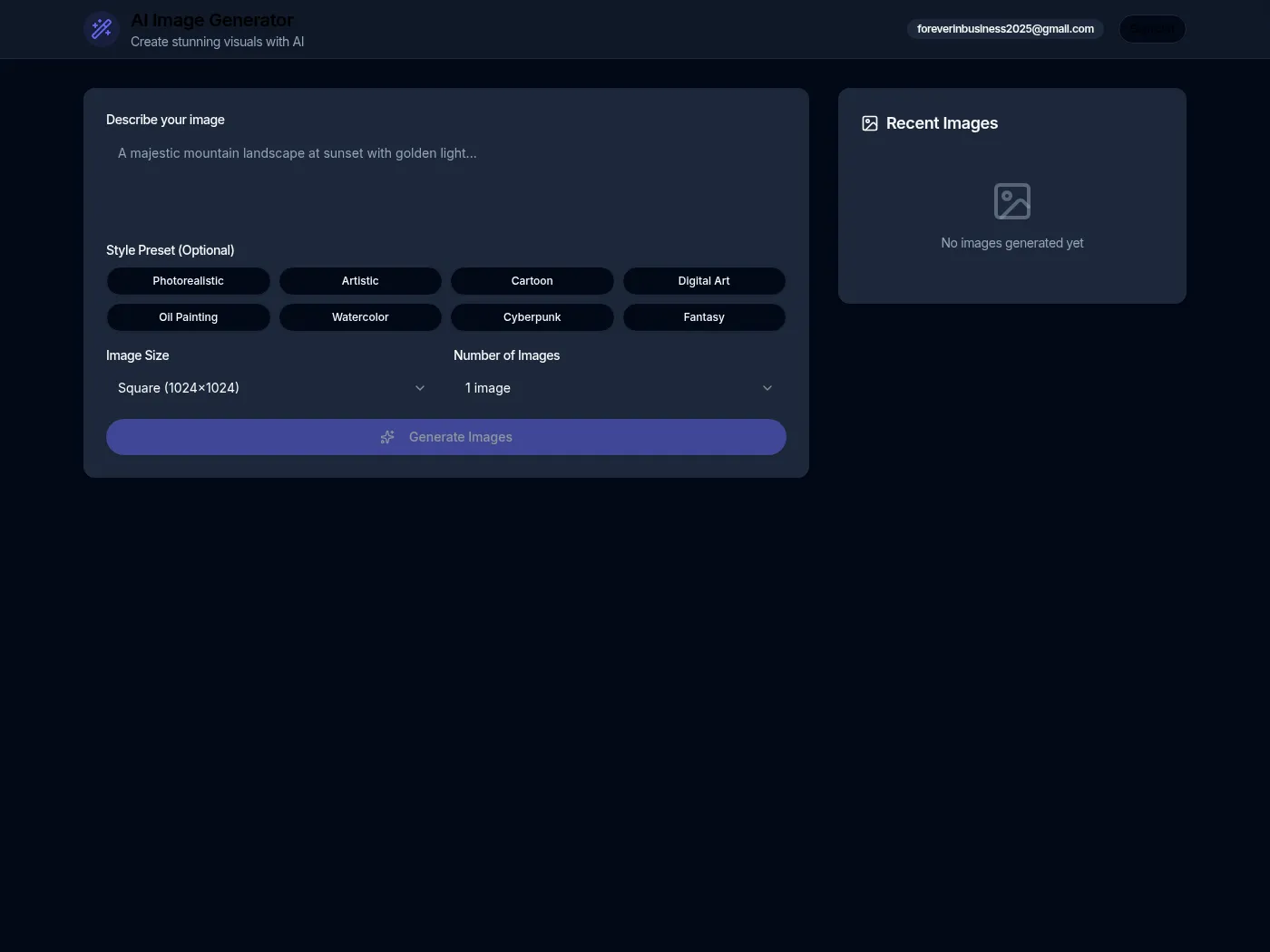 AI Image Generator App