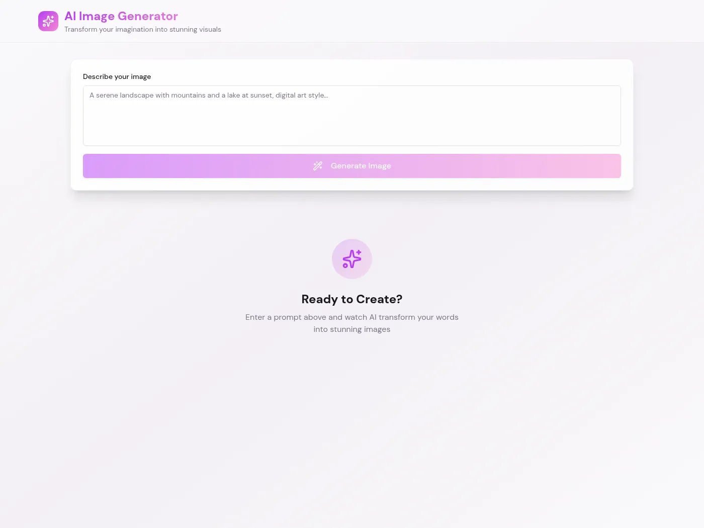 AI-Powered Image Generator