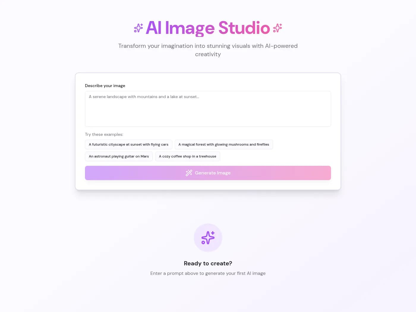 AI Image Generator Studio
