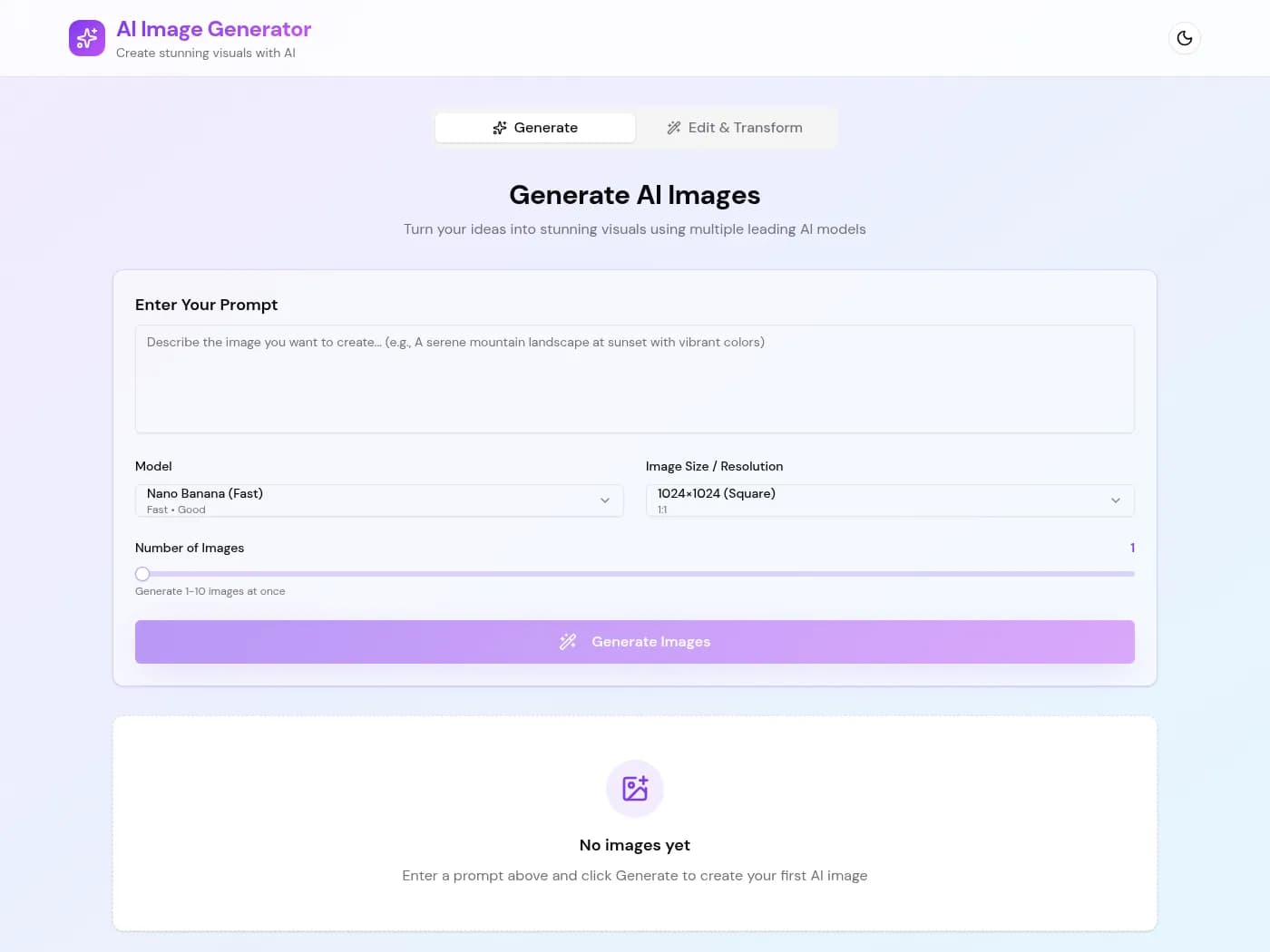 AI Image Generator Hub