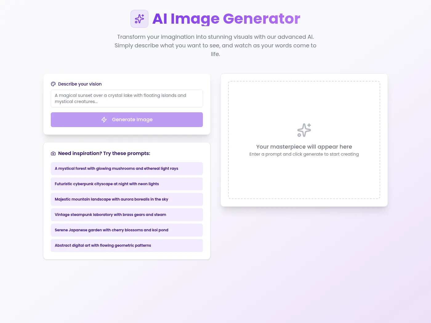 AI Image Generator Platform