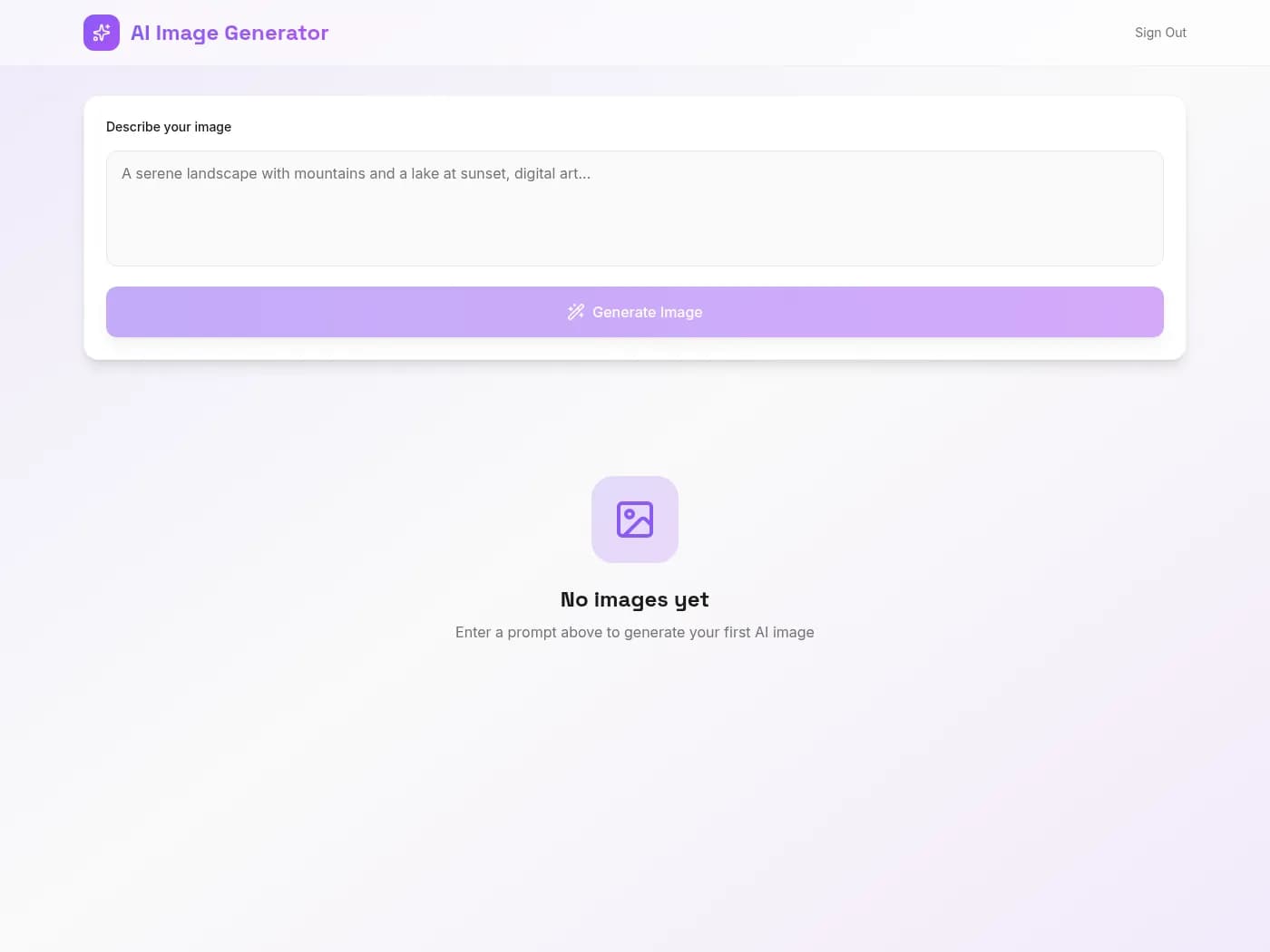 AI Image Generator Web App