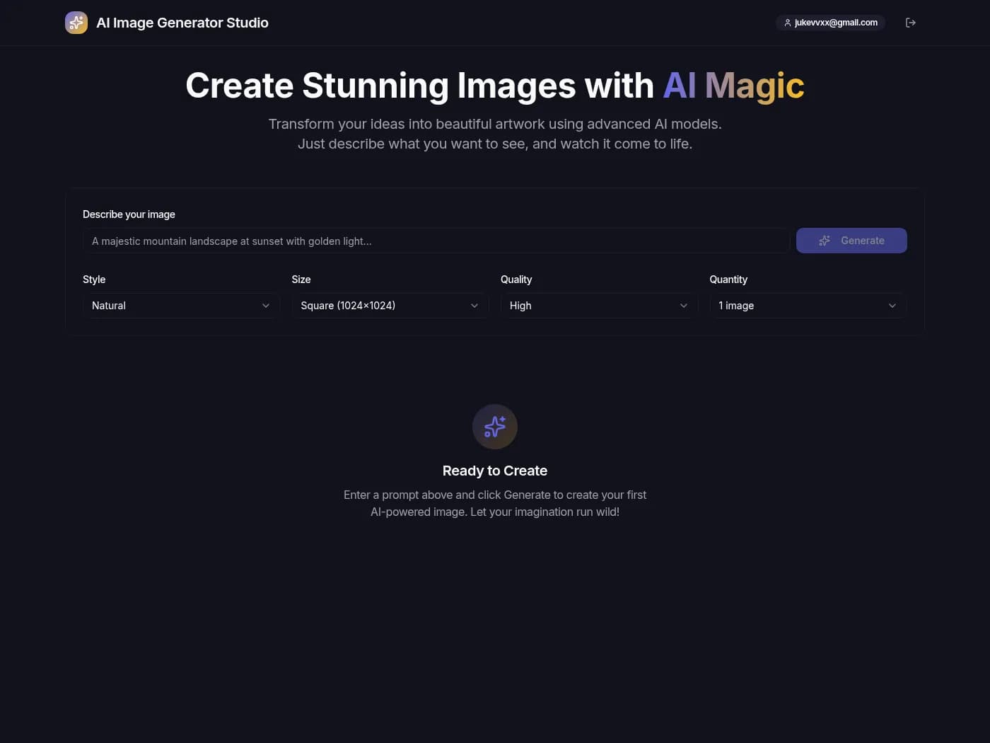 AI Image Generator Studio