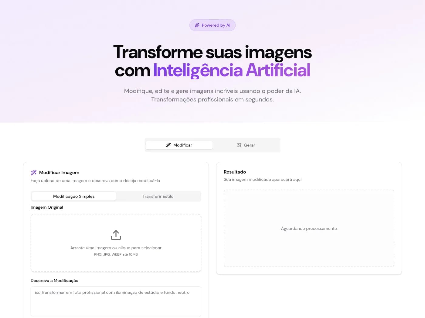 AI-Powered Image Modification App