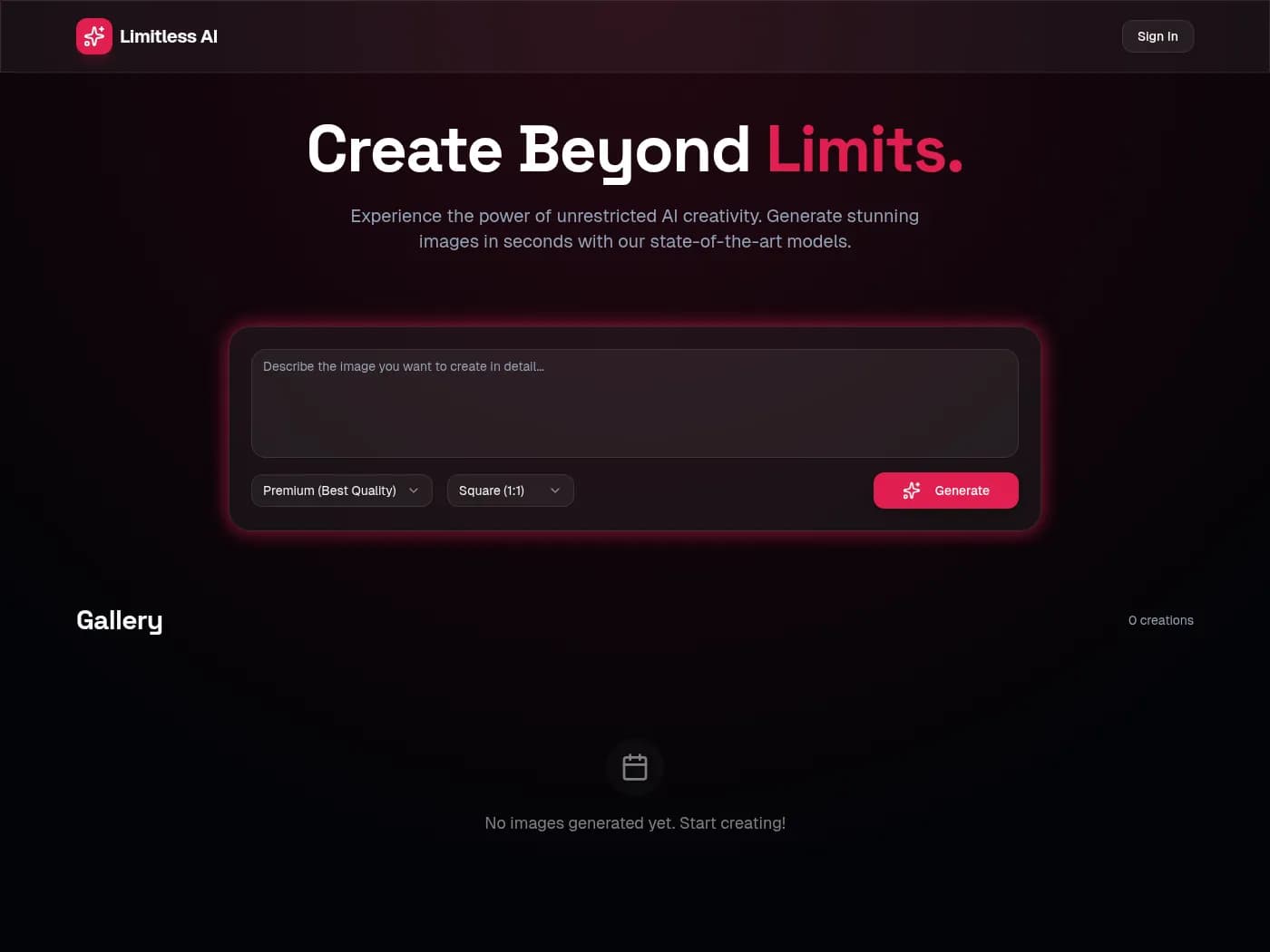 Limitless AI Image Maker