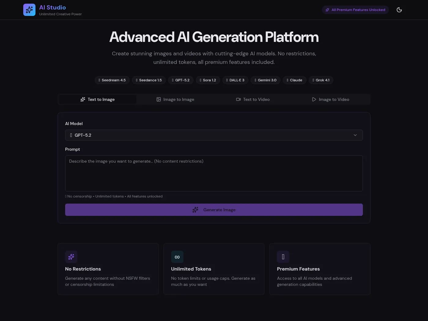 AI Image & Video Generation Platform with Multi-Engine Support