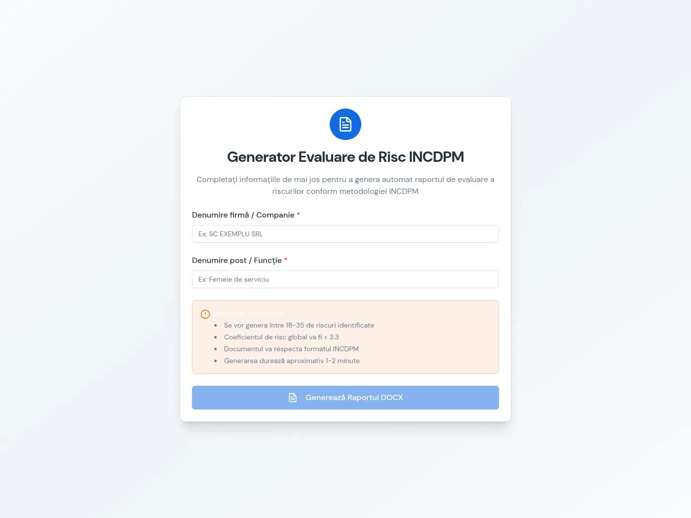 AI-Powered INCDPM Risk Assessment Report Generator